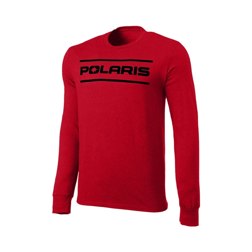 Polaris Men's Long-Sleeve Dash Shirt with Polaris Logo, Red | 2864584 - Walmart.com