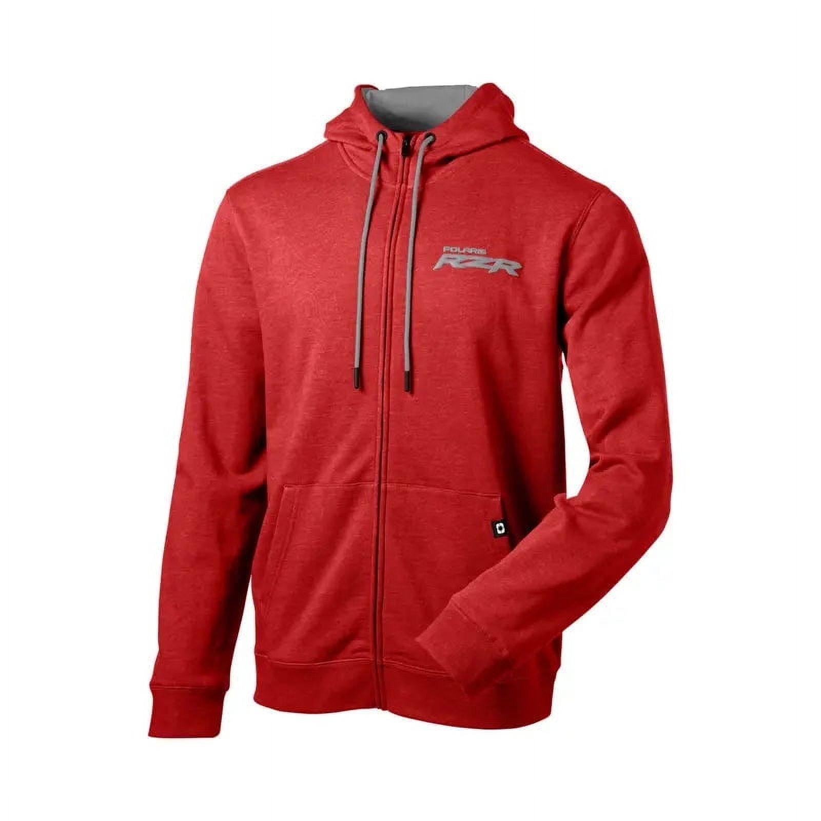 Polaris Men's RZR Logo Full Zip Hoodie, Red | 2865588 - Walmart.com