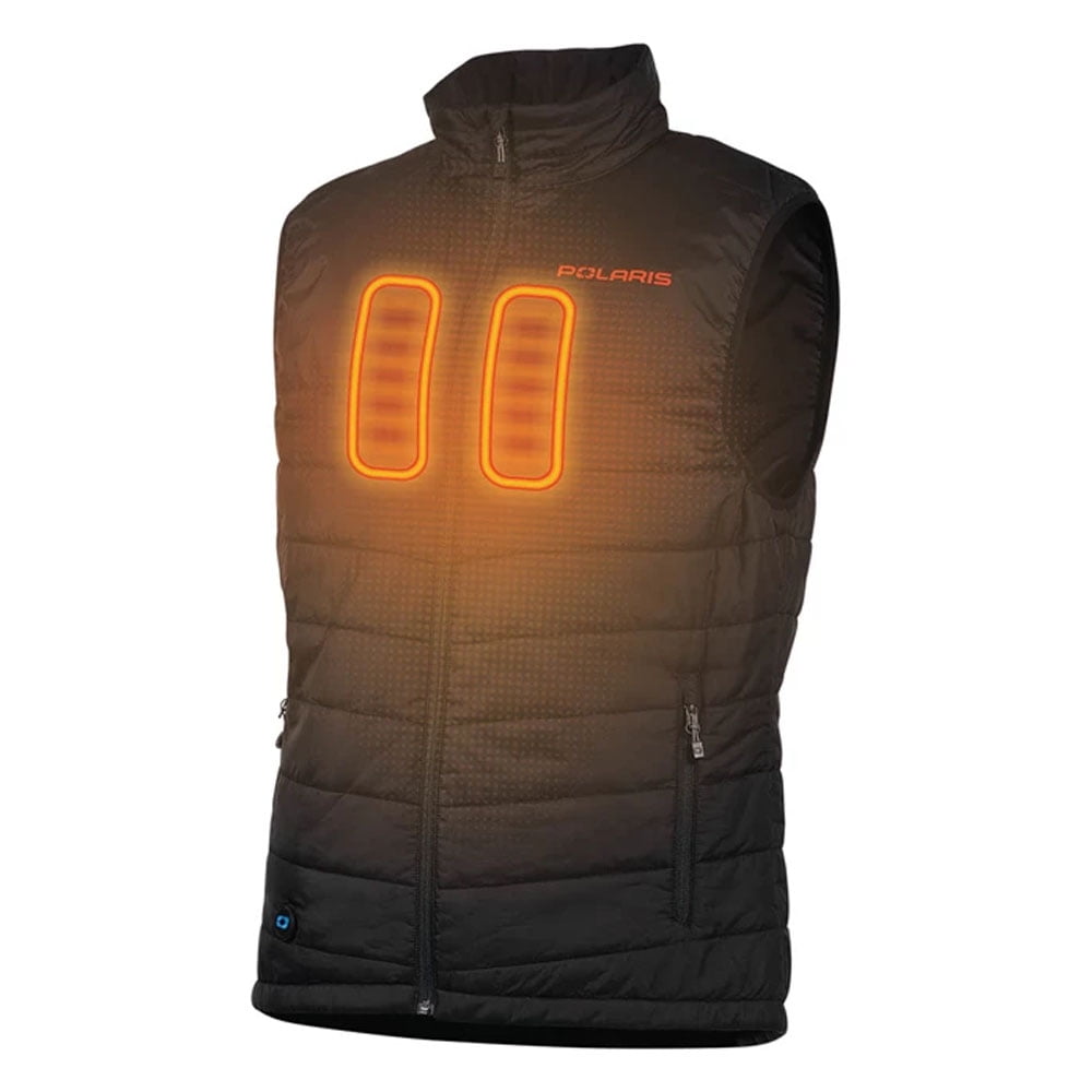 Polaris Mens Heated Snowmobile Vest w Rechargeable Battery Insulated ...