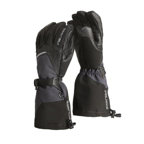 Ski-Doo X-Team Leather Gauntlet Snowmobile Gloves Charcoal Grey ...