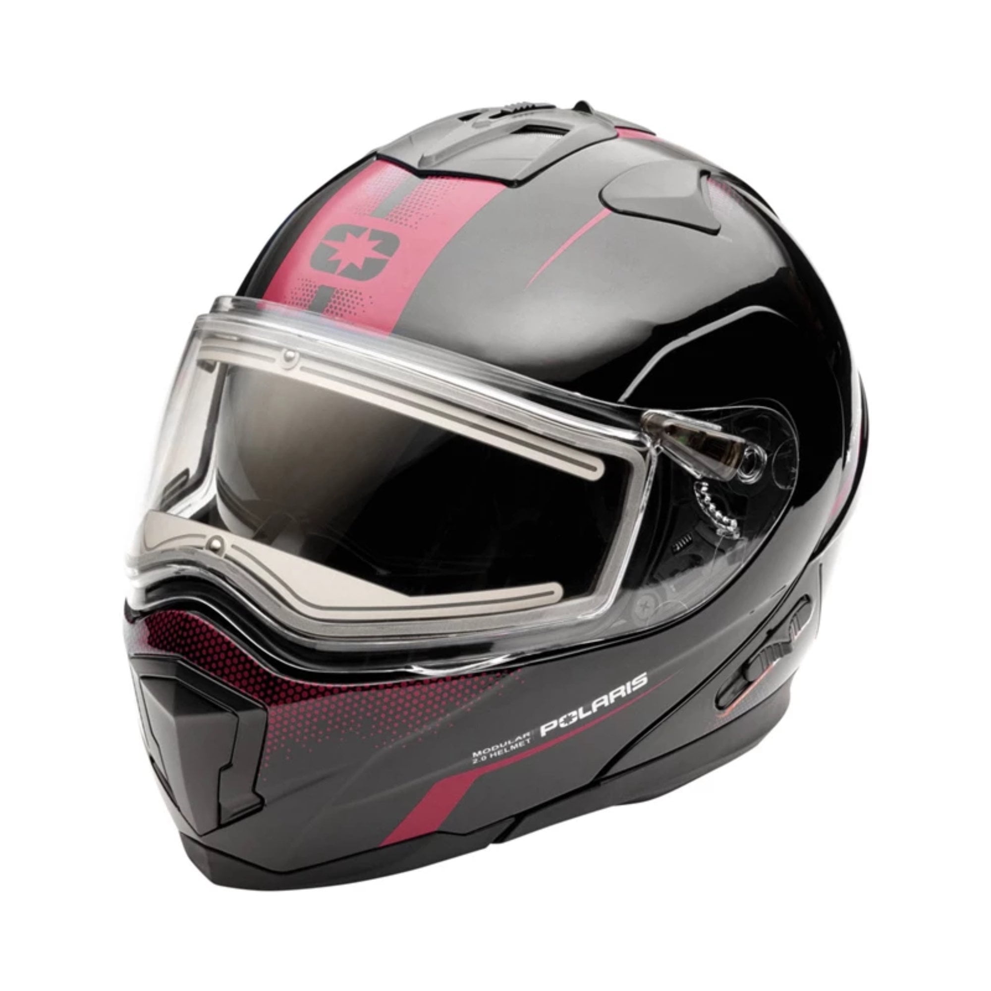 Polaris Modular 2.0 Snowmobile Modular Helmet Black/Pink 283316509 ...