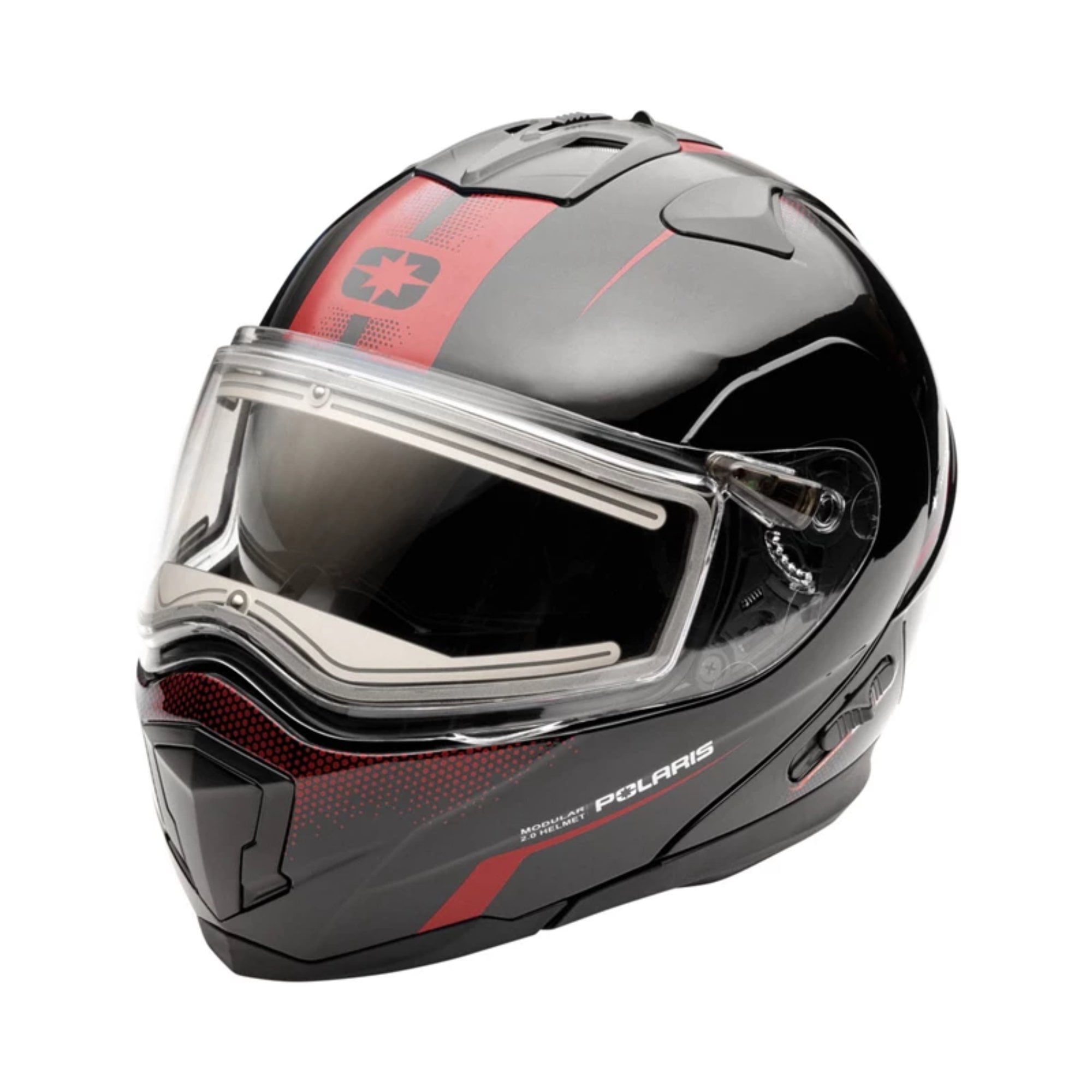 Polaris Modular 2.0 Snowmobile Modular Helmet Black/Red 283316406 ...