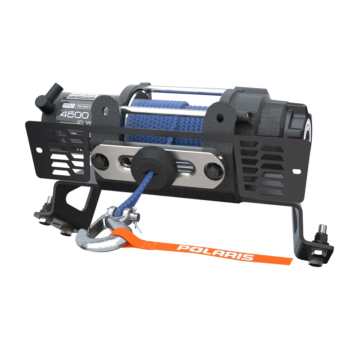 Polaris New OEM PRO HD 4,500 Lb. Winch with Rapid Rope Recovery ...