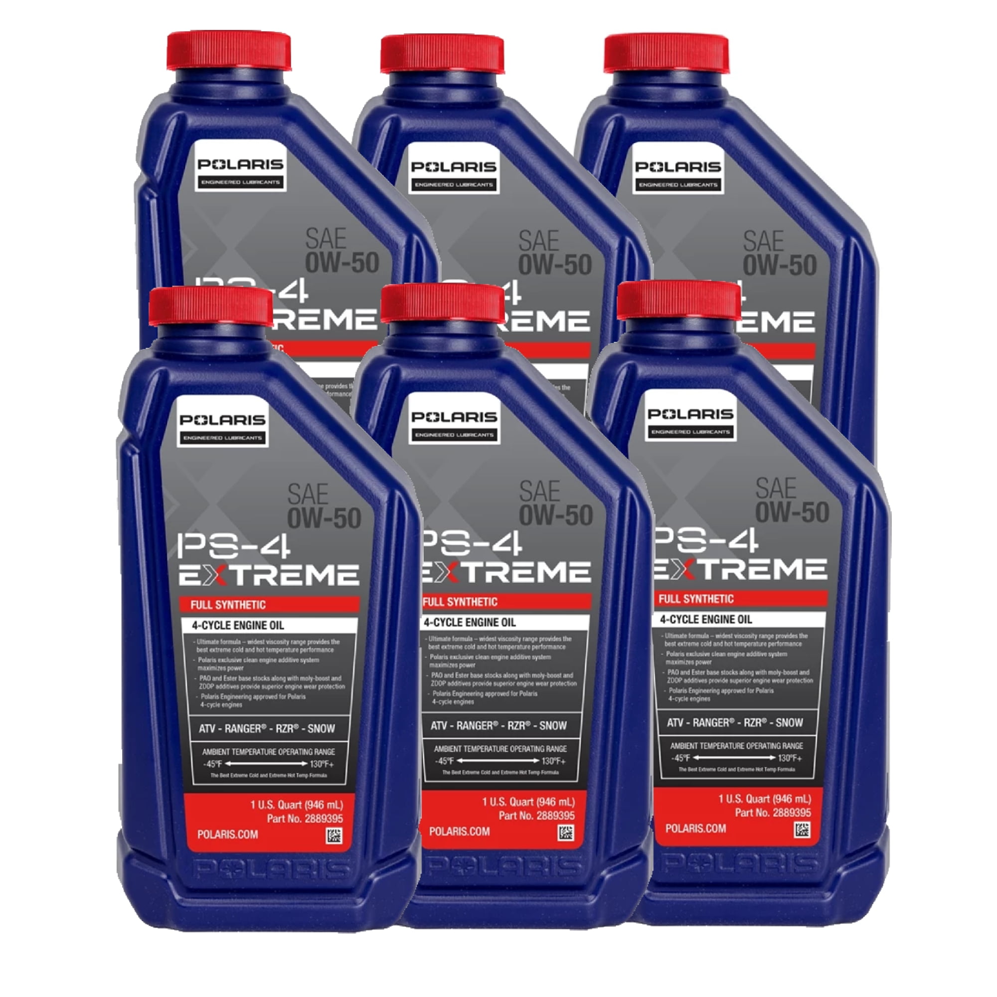 Polaris New OEM, PS-4 Extreme Full Synthetic 0W-50 Engine Oil Quart ...