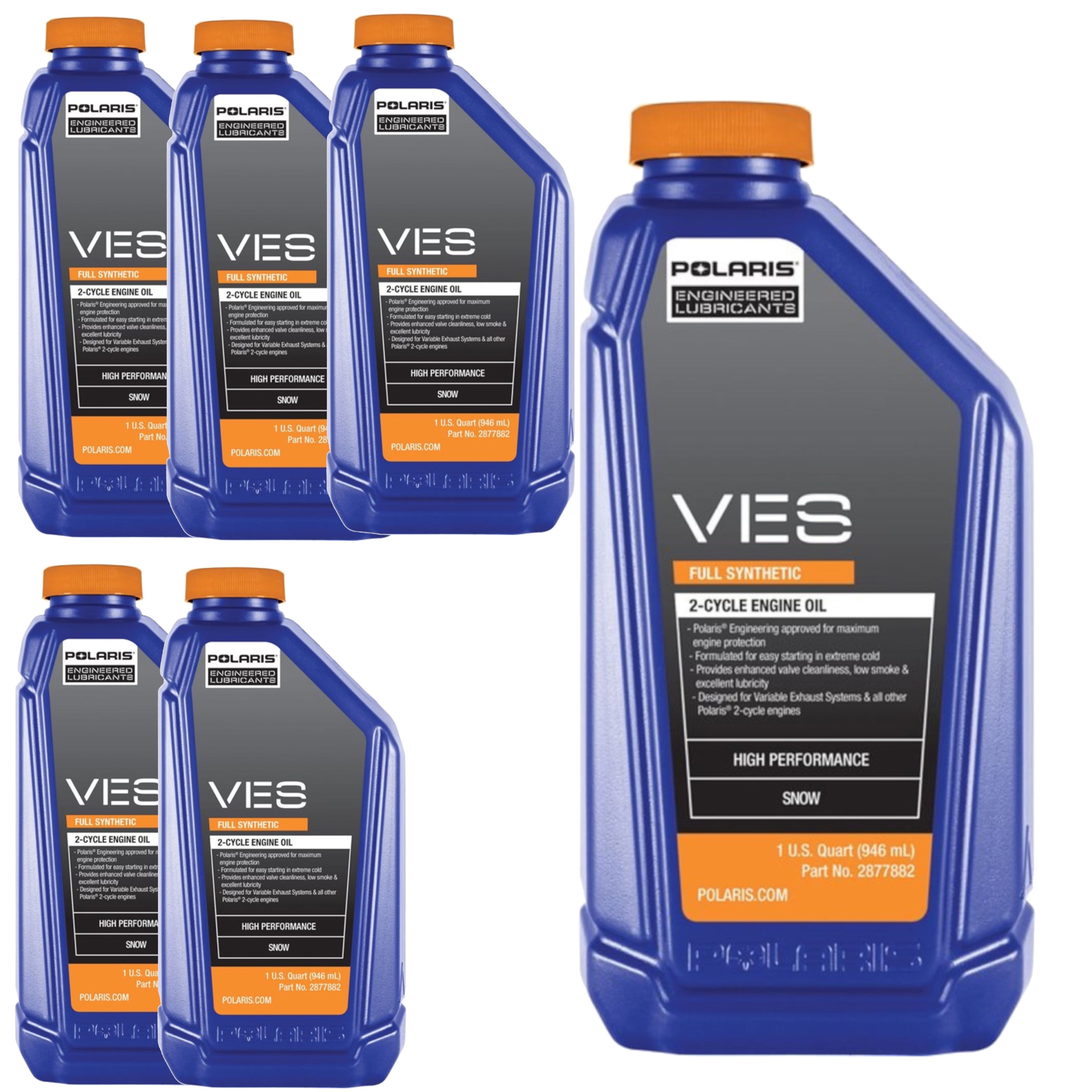 Polaris Genuine VES Synthetic 2-Cycle Engine Oil, 6 Quarts, High ...