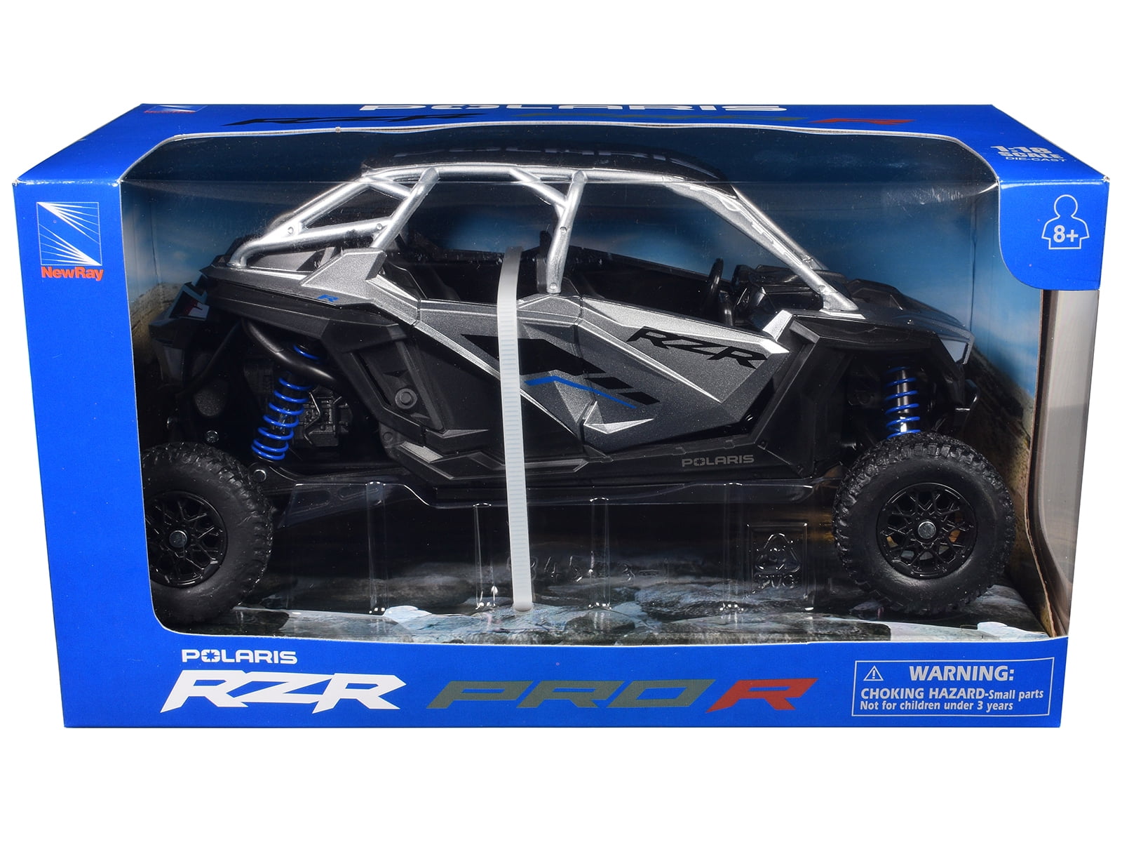 Polaris RZR Pro R UTV Silver Metallic and Black 1/18 Diecast Model by ...