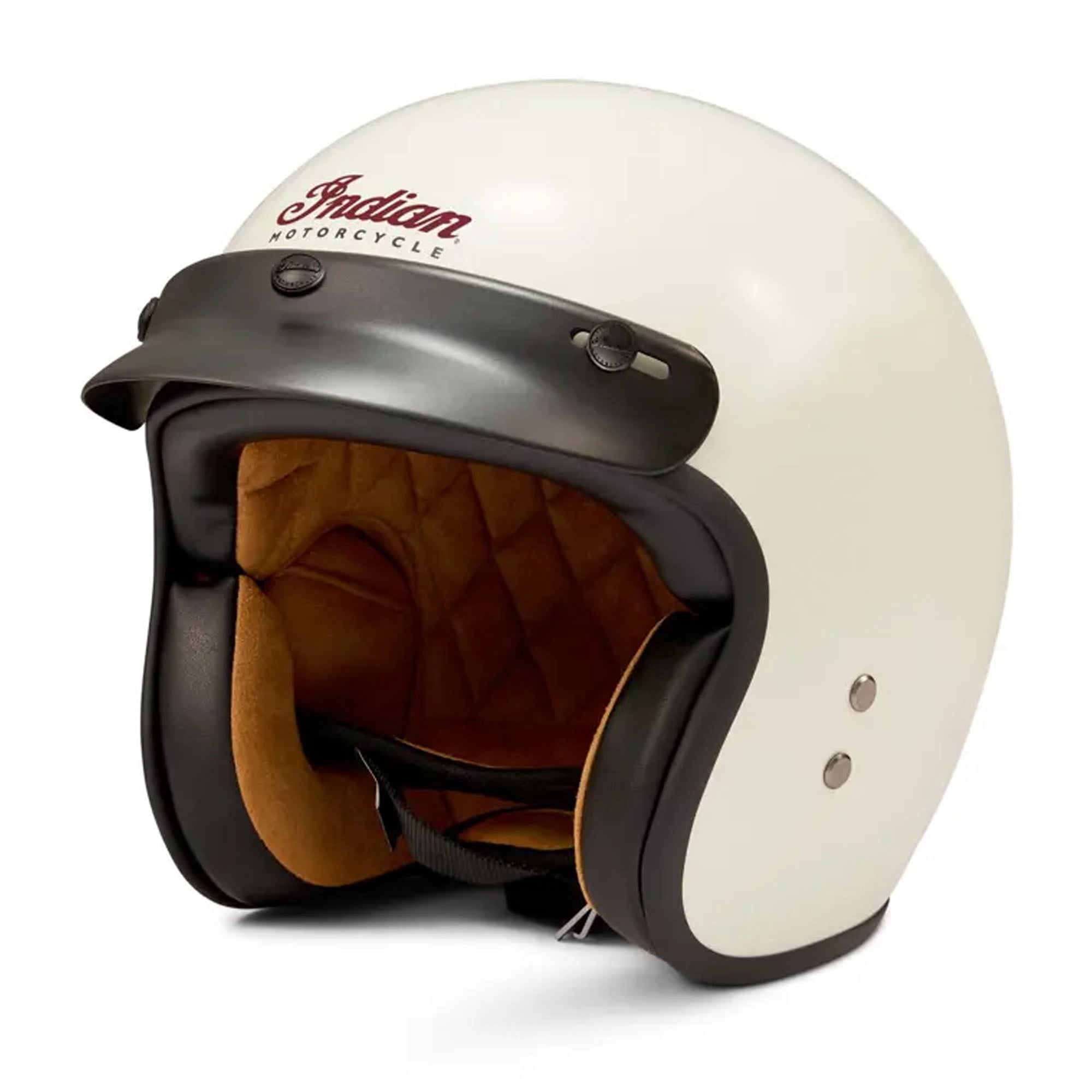Polaris Retro Open Face Open Face Motorcycle Helmet Cream White ...