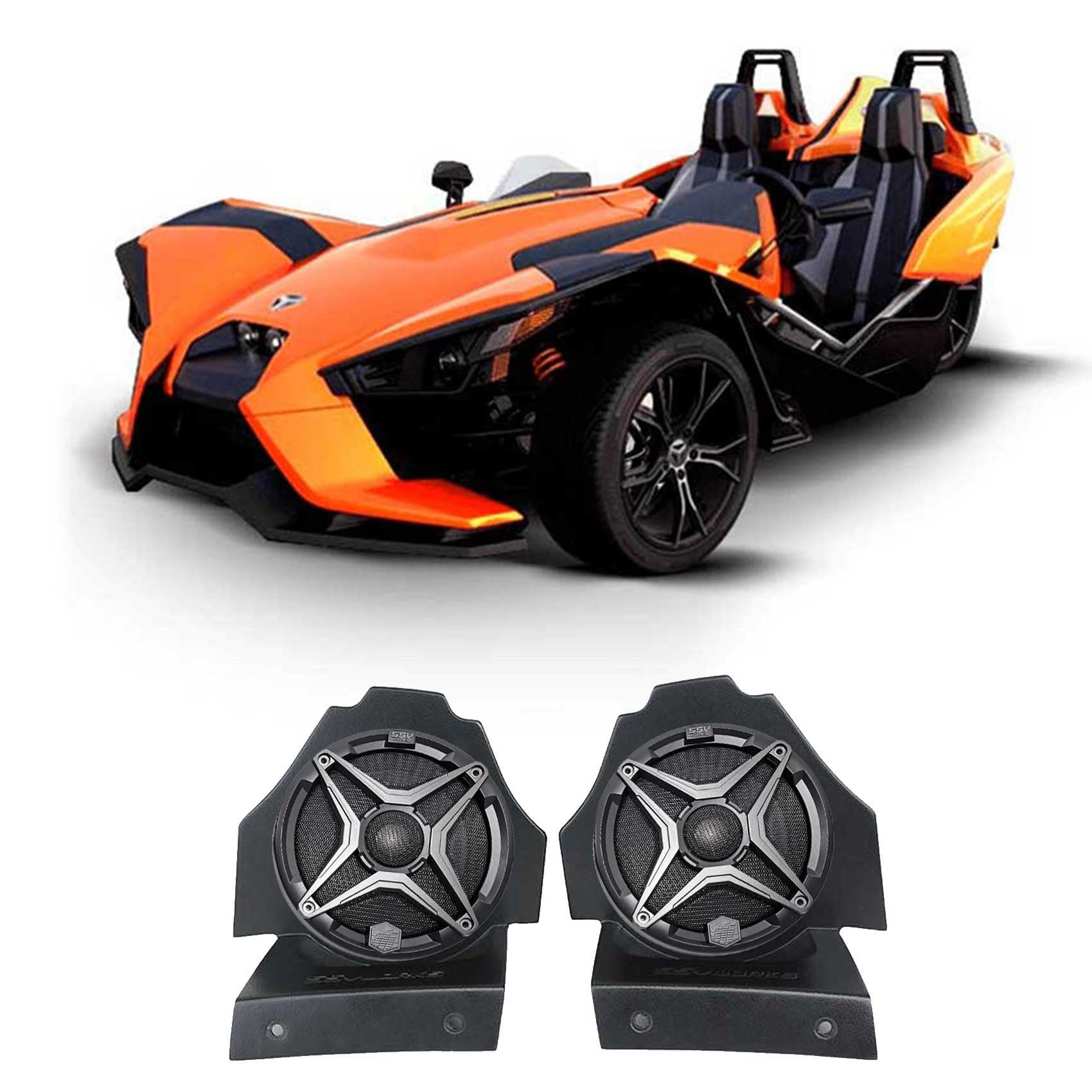 SSV Works Polaris Slingshot 6.5" Waterproof Speakers + Enclosures ...