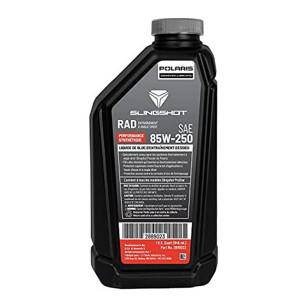 Polaris Slingshot Transaxle RAD Right Angle Drive Fluid, SAE 85W-250, Synthetic Performance ...