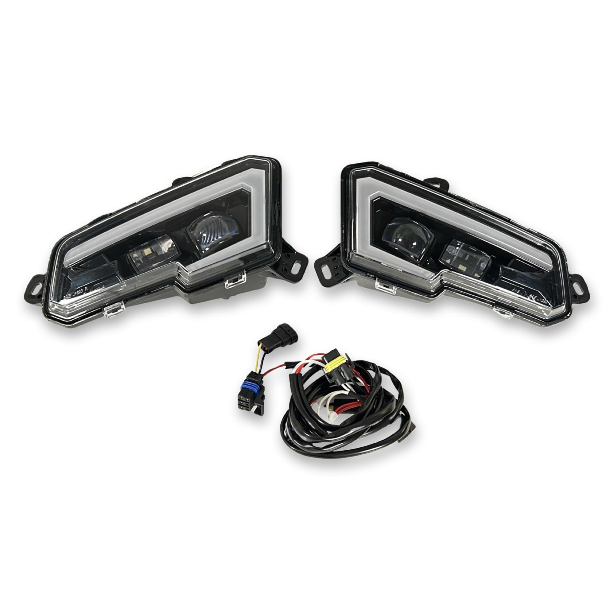 Polaris Sportsman 450/570 850/1000 Black LED Halo Headlight Set 2413432 ...