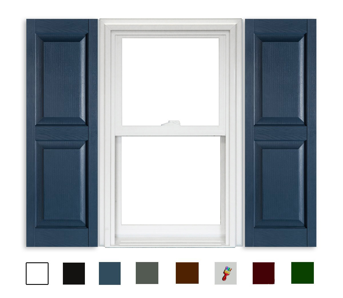 Polaris Vinyl Raised Panel Shutters (1 Pair) - Walmart.com