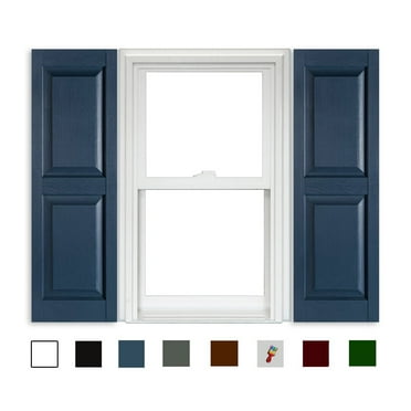 Homeside Raised Panel Vinyl Shutters (1 Pair) In Stock Now - Walmart.com