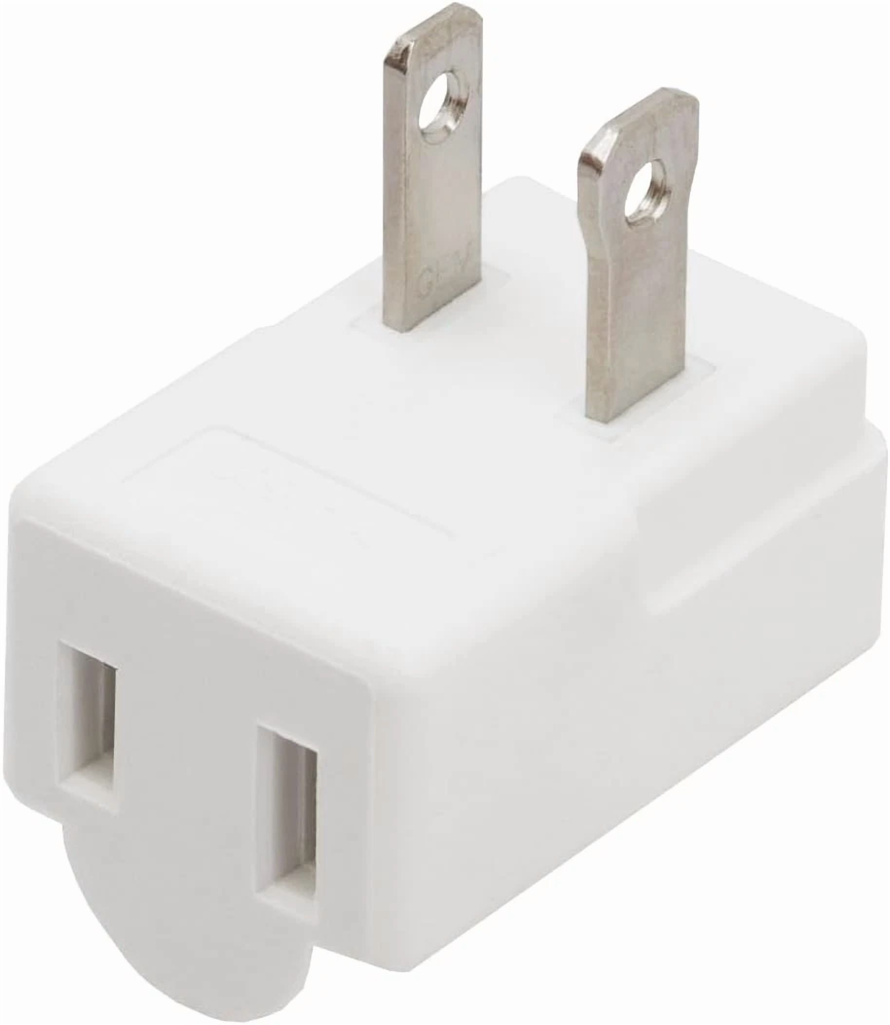 Polarized 2-Prong L Type Adapter, Vertical Right Angled Down Angle Ac ...
