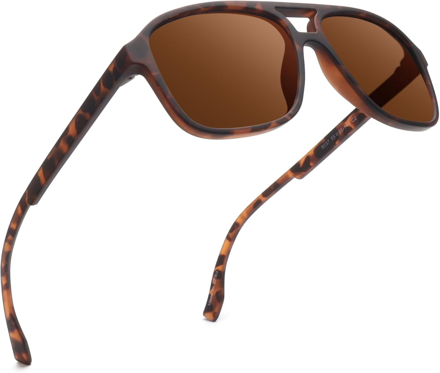 Polarized Aviator Sunglasses Men Women Vintage Square Driving Glasses (Tortoise Frame/Polarized ...