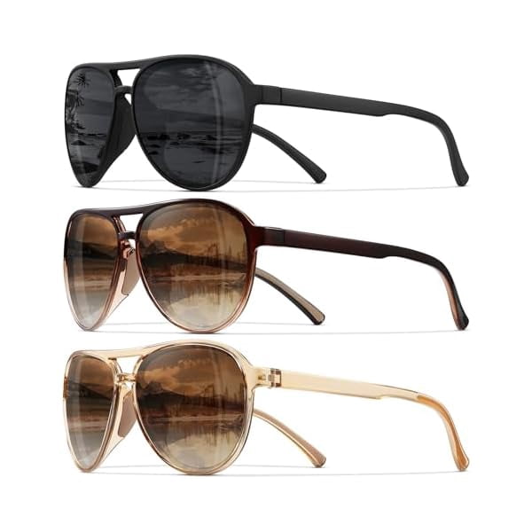 Polarized Aviator Sunglasses for Men Women Classic Retro Aviators ...