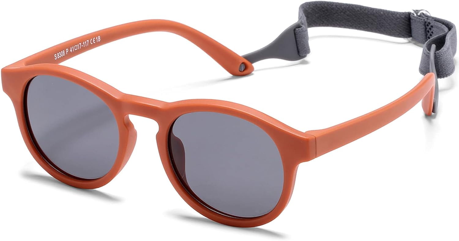 Polarized Baby Sunglasses for Toddler Boys Girls, TPEE Flexible Frame ...
