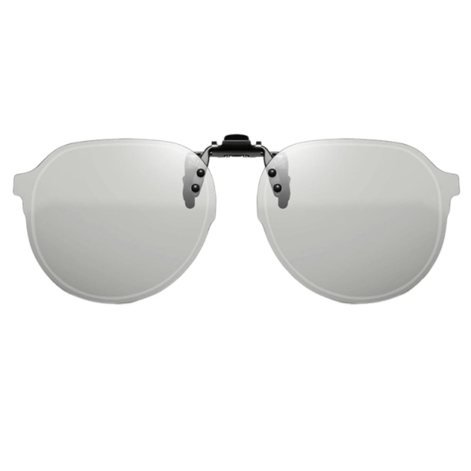 Polarized Clip On Sunglasses Can Be Worn On Glasses Glare Reversible ...