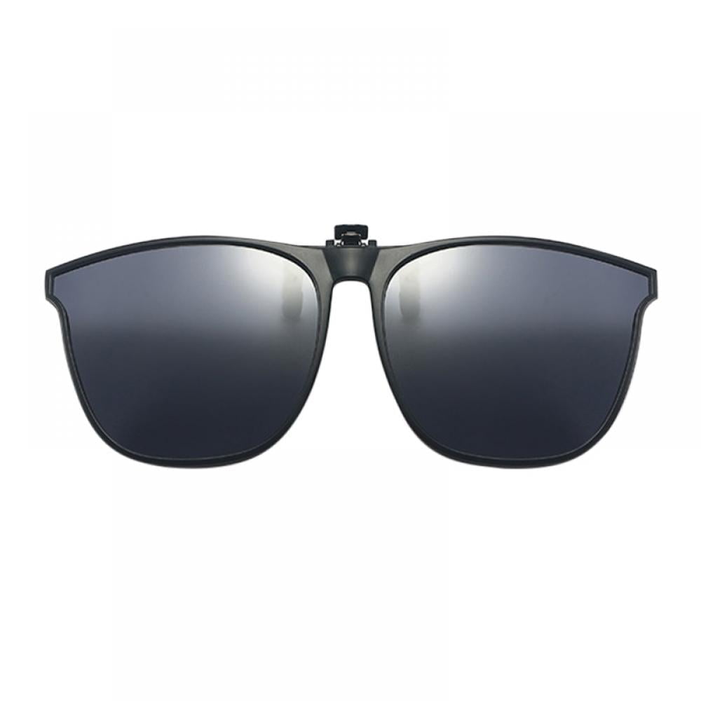 Polarized Clip on Sunglasses UV Protection Driving Clip on Glasses Flip ...