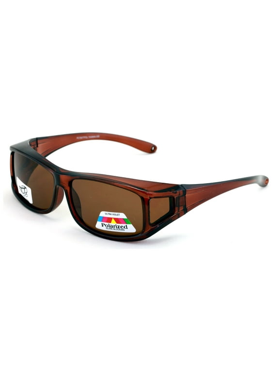 Polar Optical Optics Women's FO-065 BDMI Smk Fits over Sunglasses Brown ...