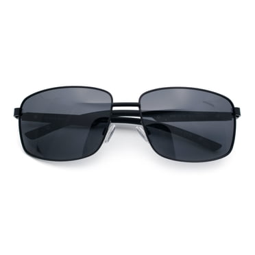 Polarized Unique Curved Side Visor Lens Narrow Rectangle Sunglasses ...