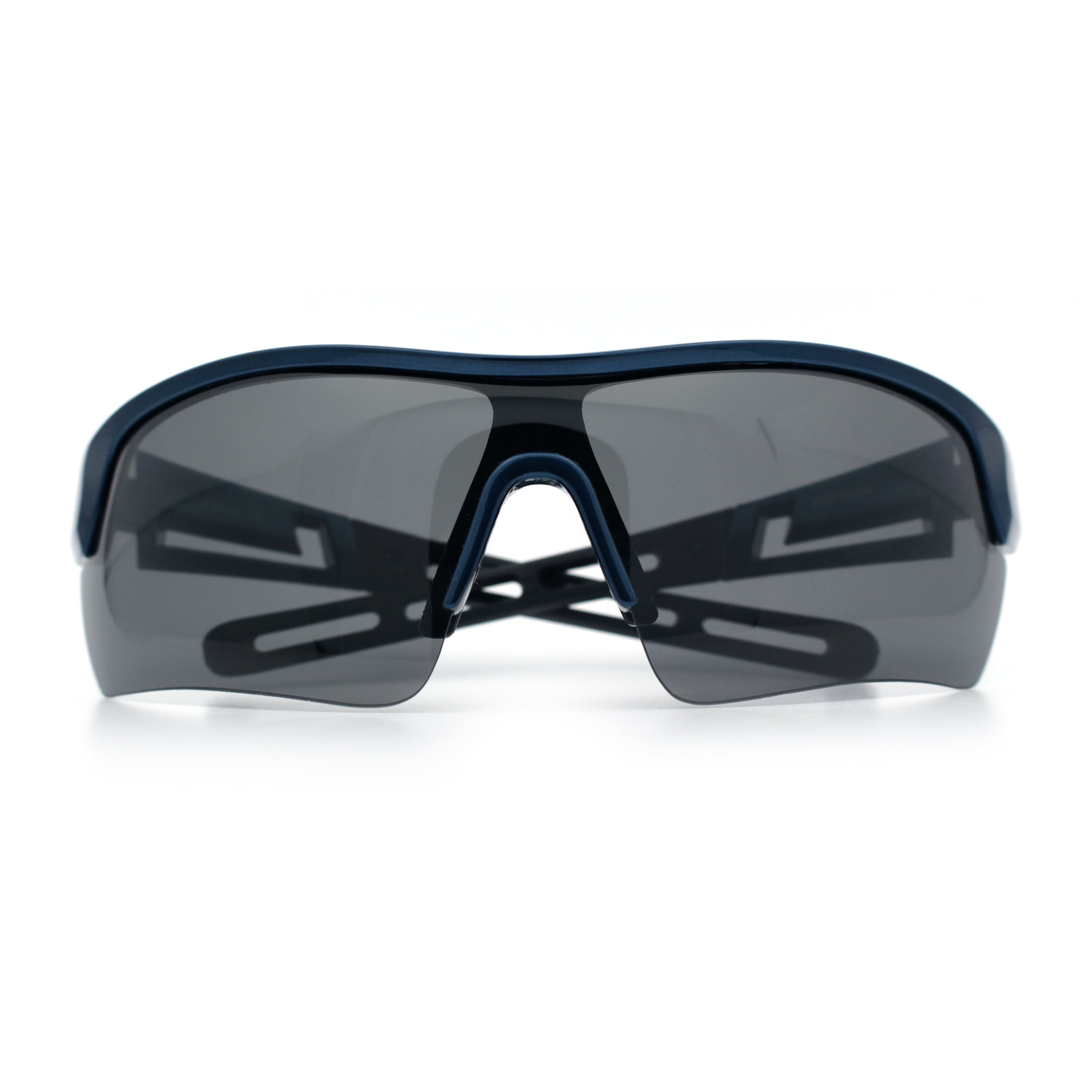 Polarized Mens Retro Sport Shield Wrap Around Plastic Rectangular ...