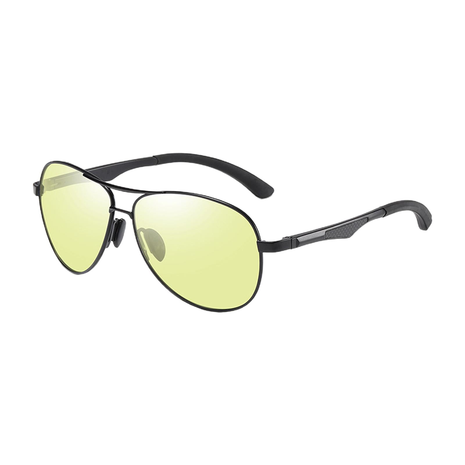 Polarized Photochromic Driving Sunglasses Day and Night Glasses Yellow ...