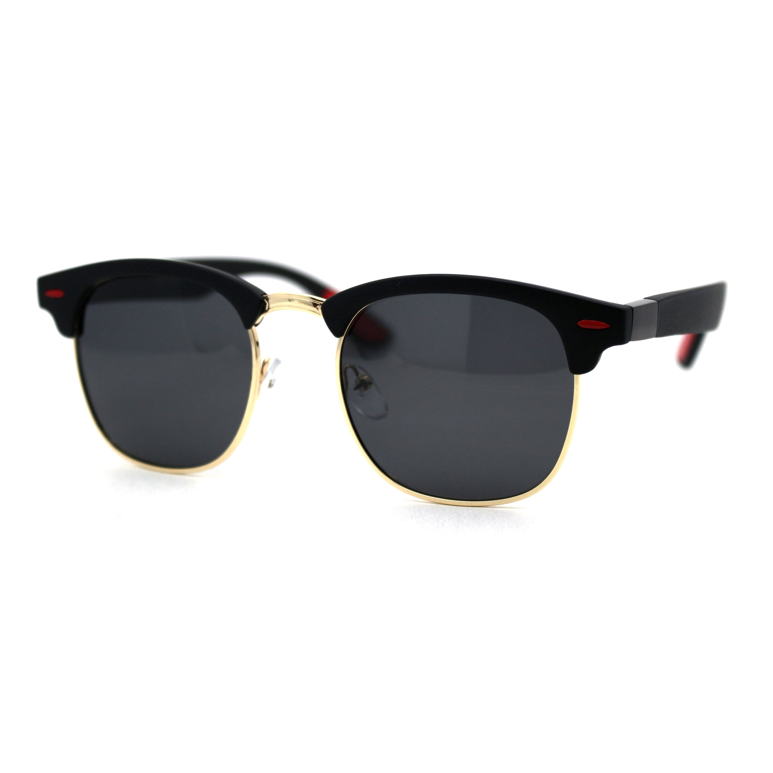 Polarized Premium Sporty Iconic Half Rim Sunglasses Matte Black ...
