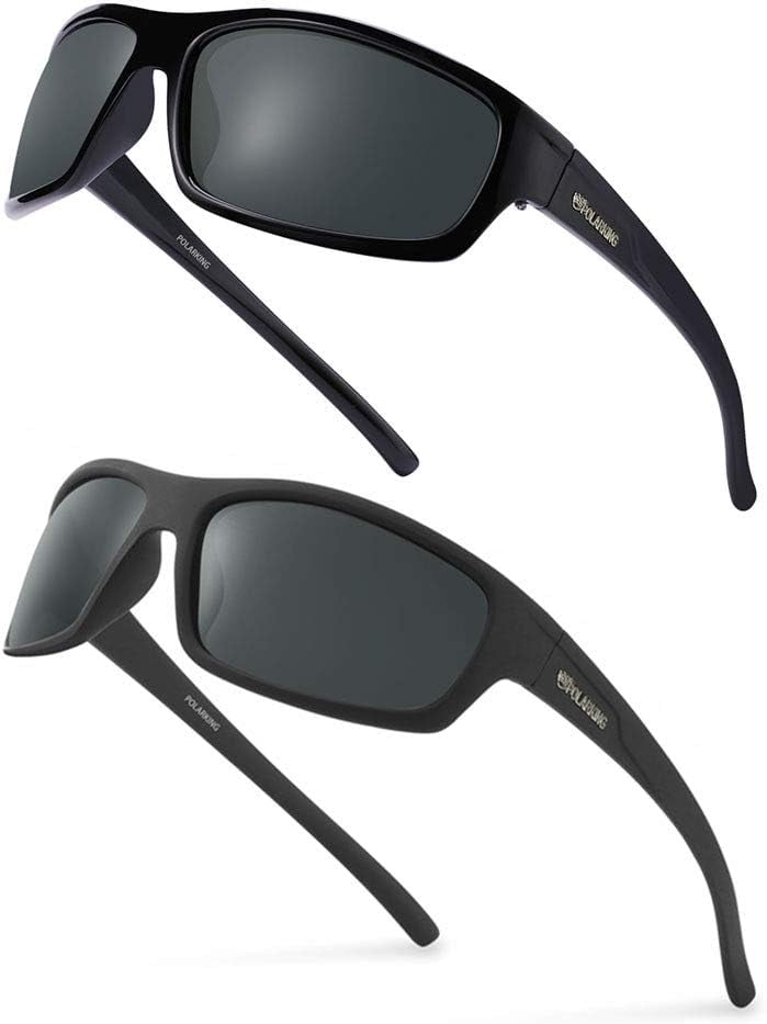 Polarized Sport Sunglasses for Men Matte Finish Sun glasses Mirror Lens ...