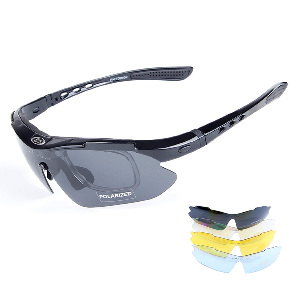 Polarized Sports Sunglasses Cycling Glasses for Men Women with 5 ...