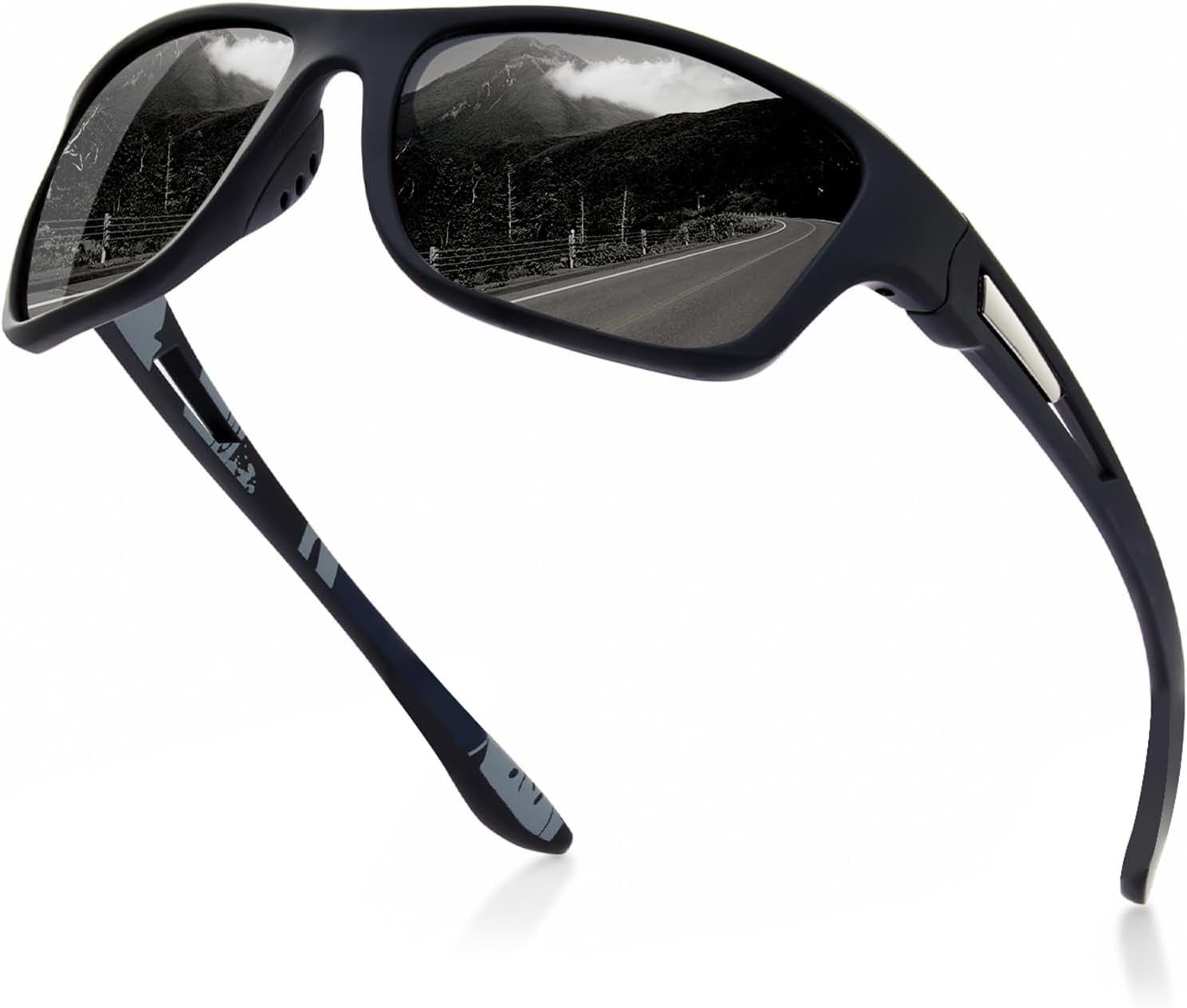 Polarized Sports Sunglasses: UV400 Protection Wrap Around Goggles for ...