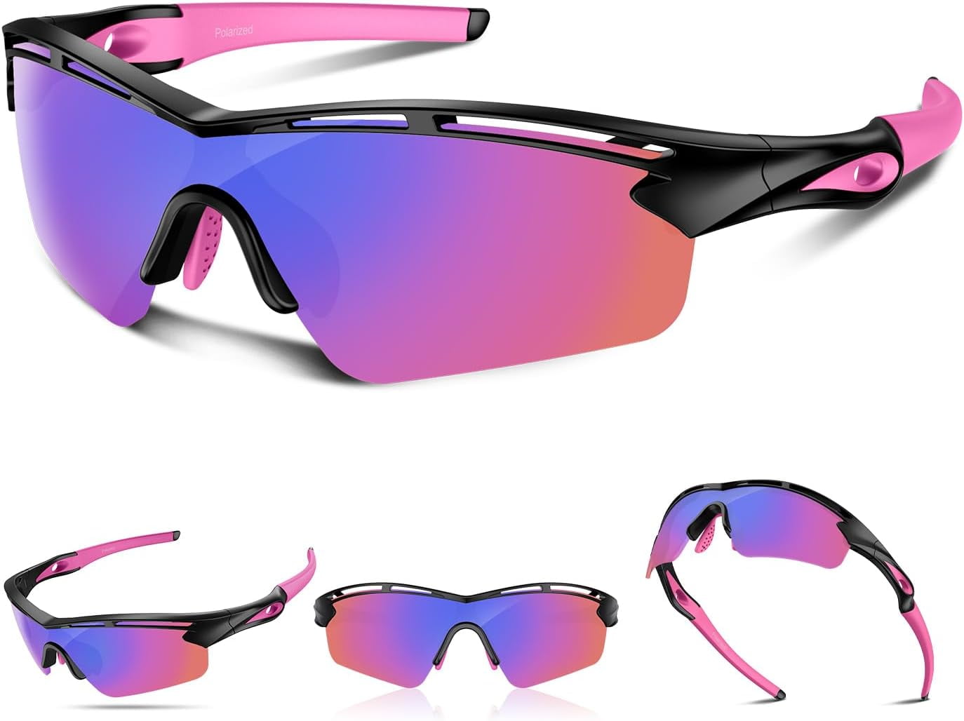 Polarized Sports Sunglasses for Men Women Youth Baseball Cycling Running Driving Fishing Tennis ...