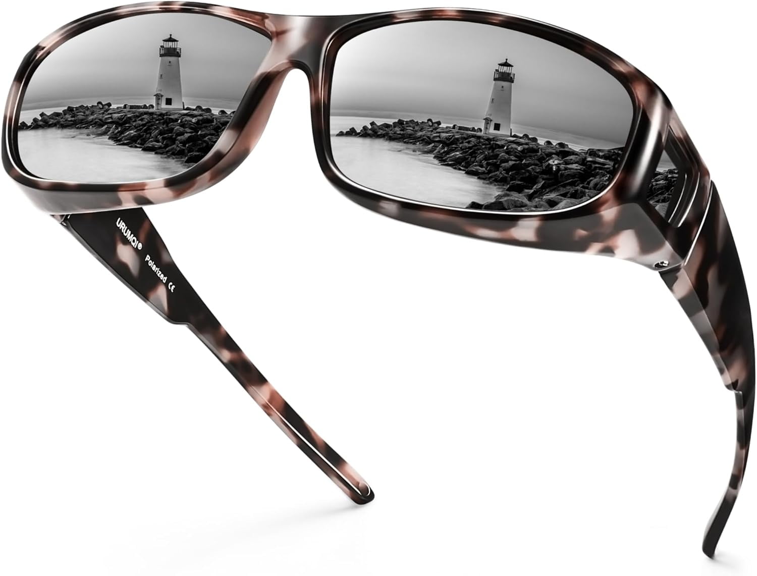 Polarized Sunglasses Fit Over Glasses for Men Women, Wrap-around ...