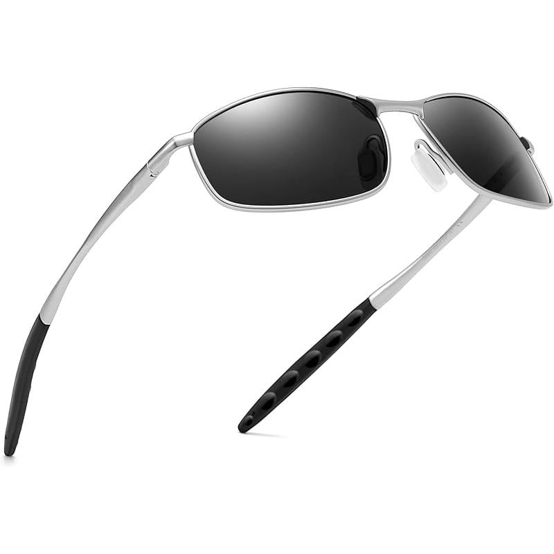 Polarized Sunglasses For Men Rectangle Metal Frame Sun Glasses Men ...