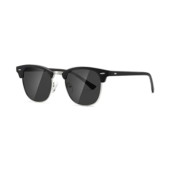 Polarized Sunglasses For Women And Men Semi Rimless Frame Retro Sun ...