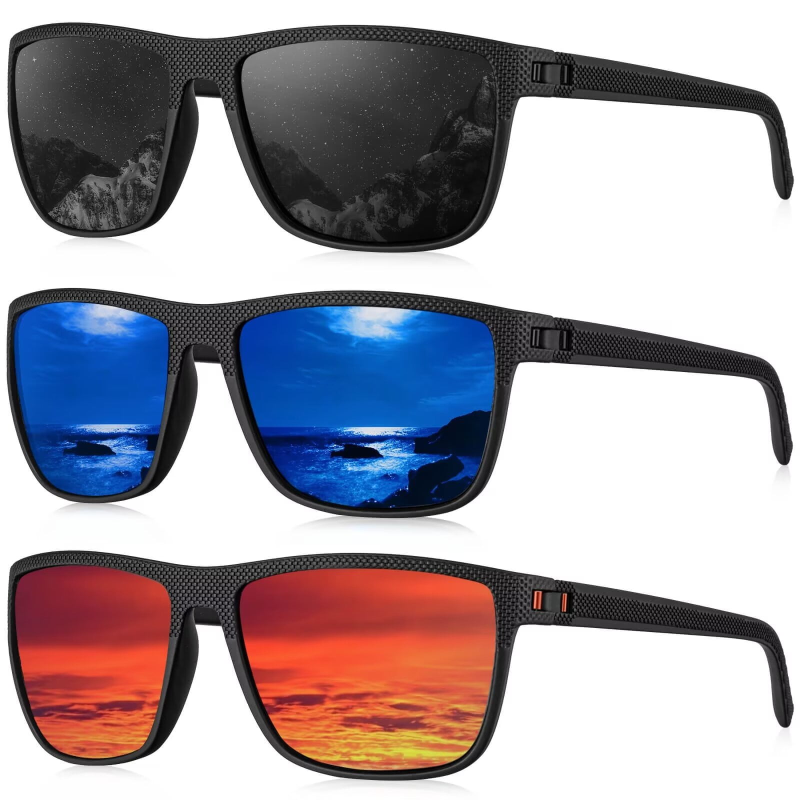 Polarized Sunglasses for Men Lightweight Sun Glasses with UV Protection ...