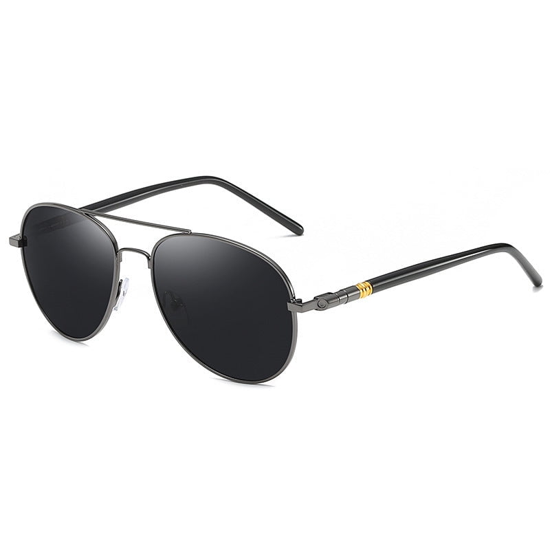 Polarized Sunglasses for Men, Metal Frame Vintage Style UV400 Protection, TAC Lenses - Walmart.com