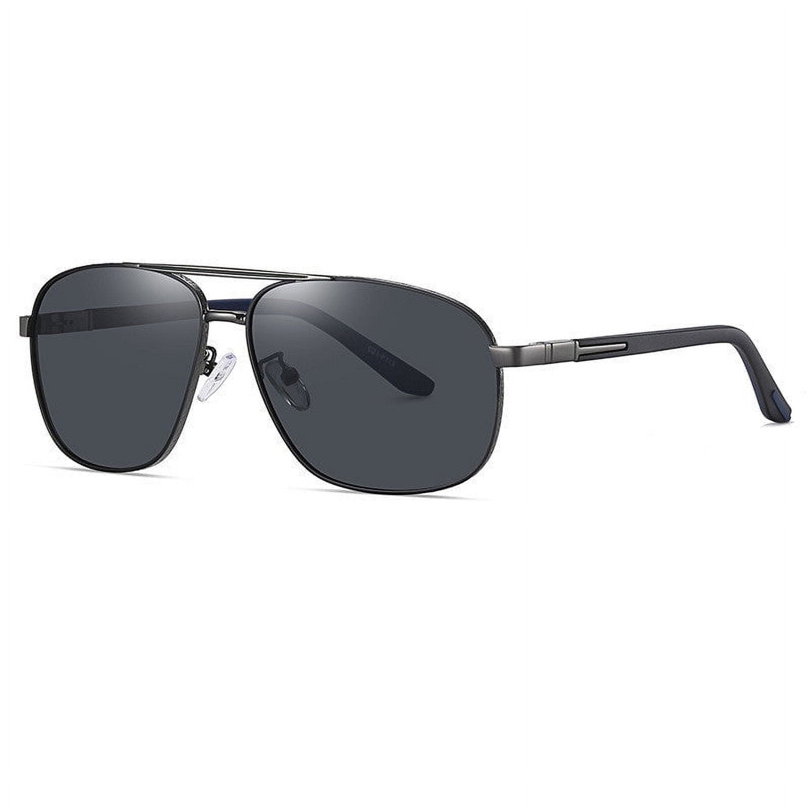 Polarized Sunglasses for Men, Vintage Metal Frame with Spring Hinges ...