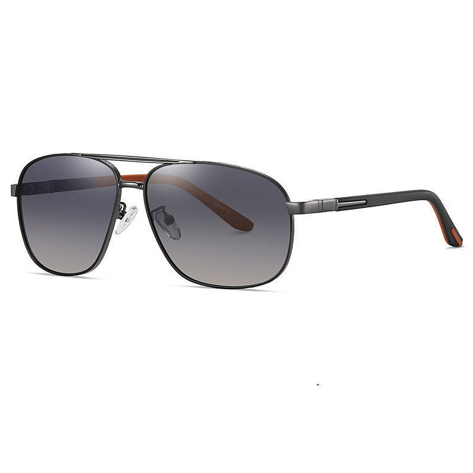 Polarized Sunglasses for Men, Vintage Metal Frame with Spring Hinges ...