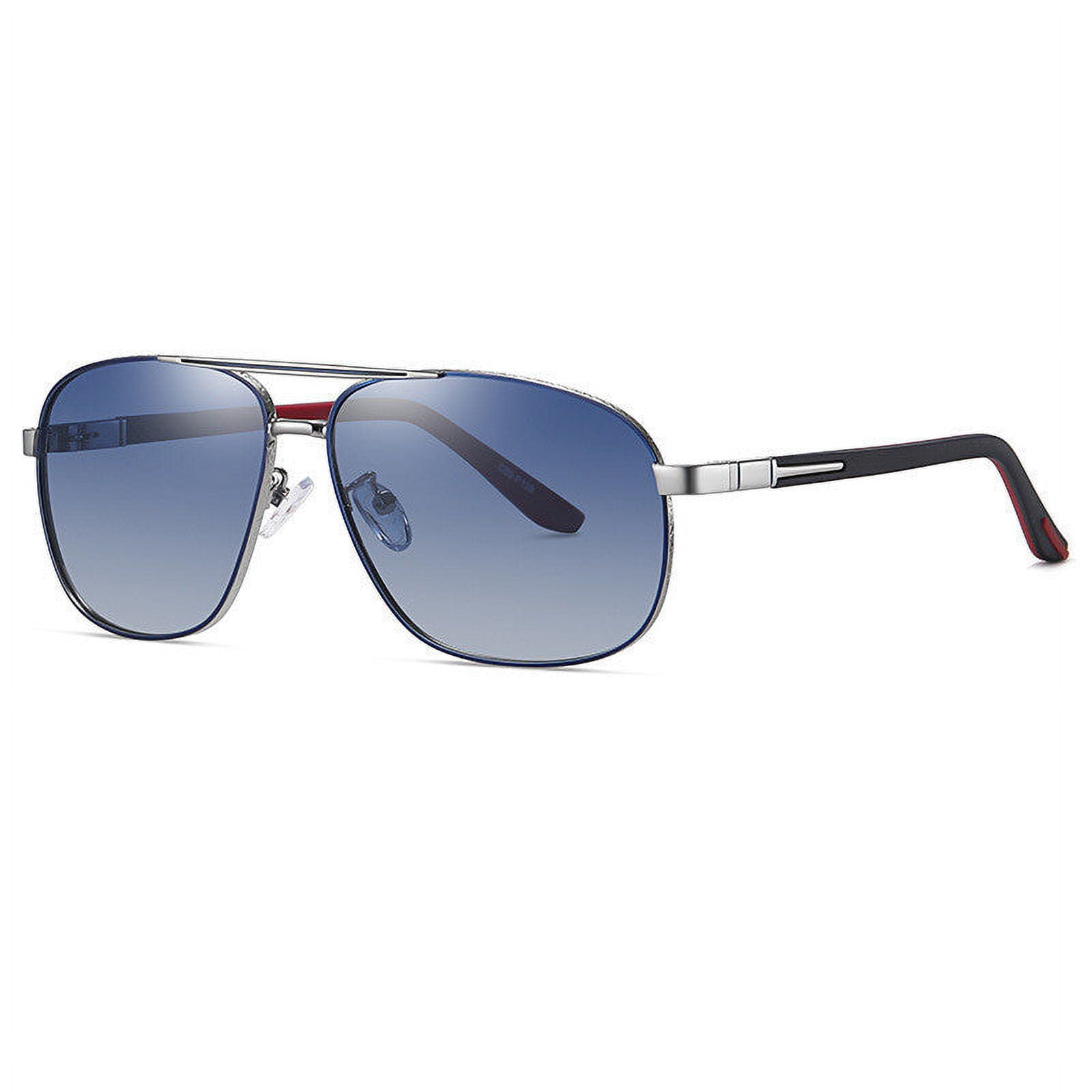 Polarized Sunglasses for Men, Vintage Metal Frame with Spring Hinges ...