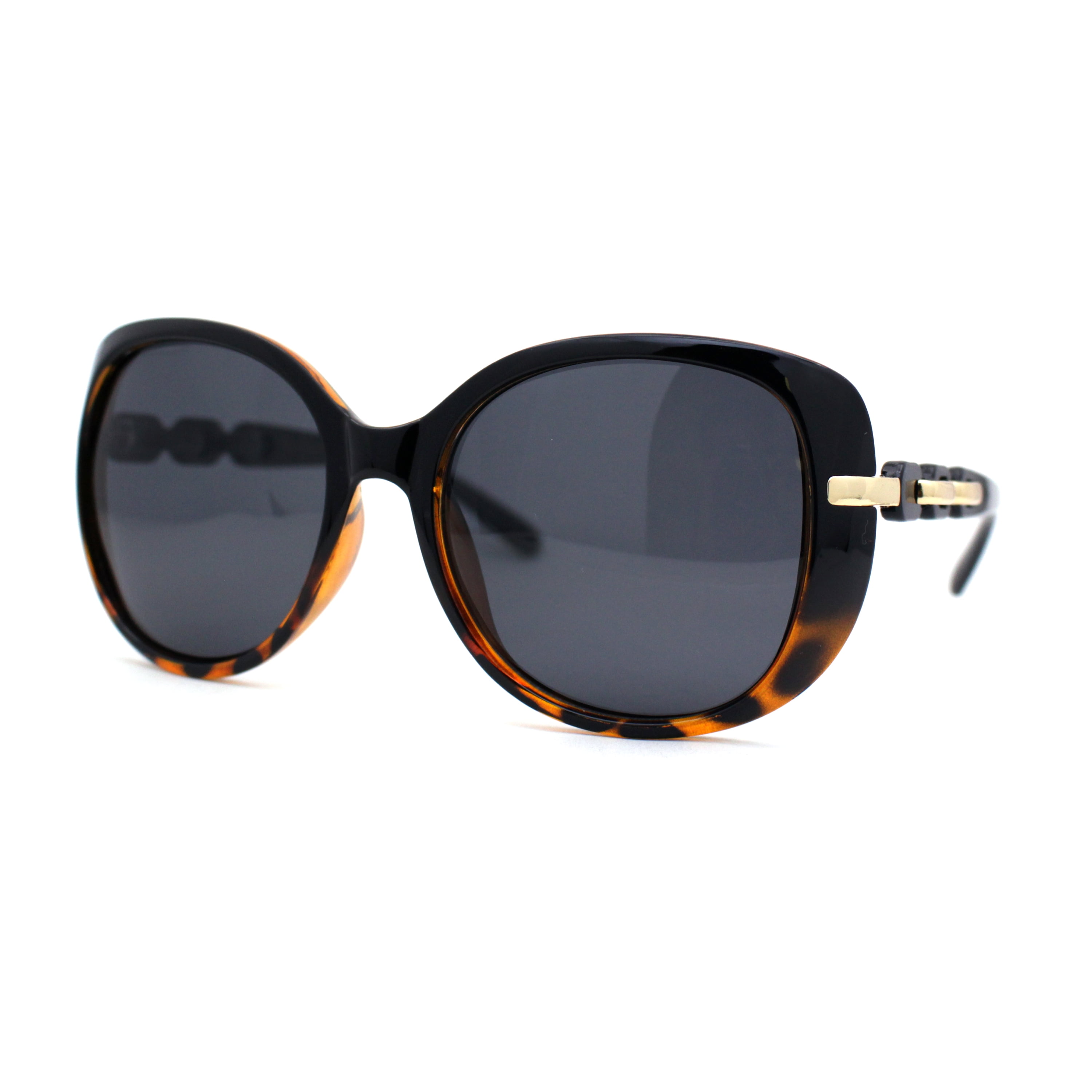 Polarized Womens Chain Arm Butterfly Designer Style Plastic Sunglasses ...