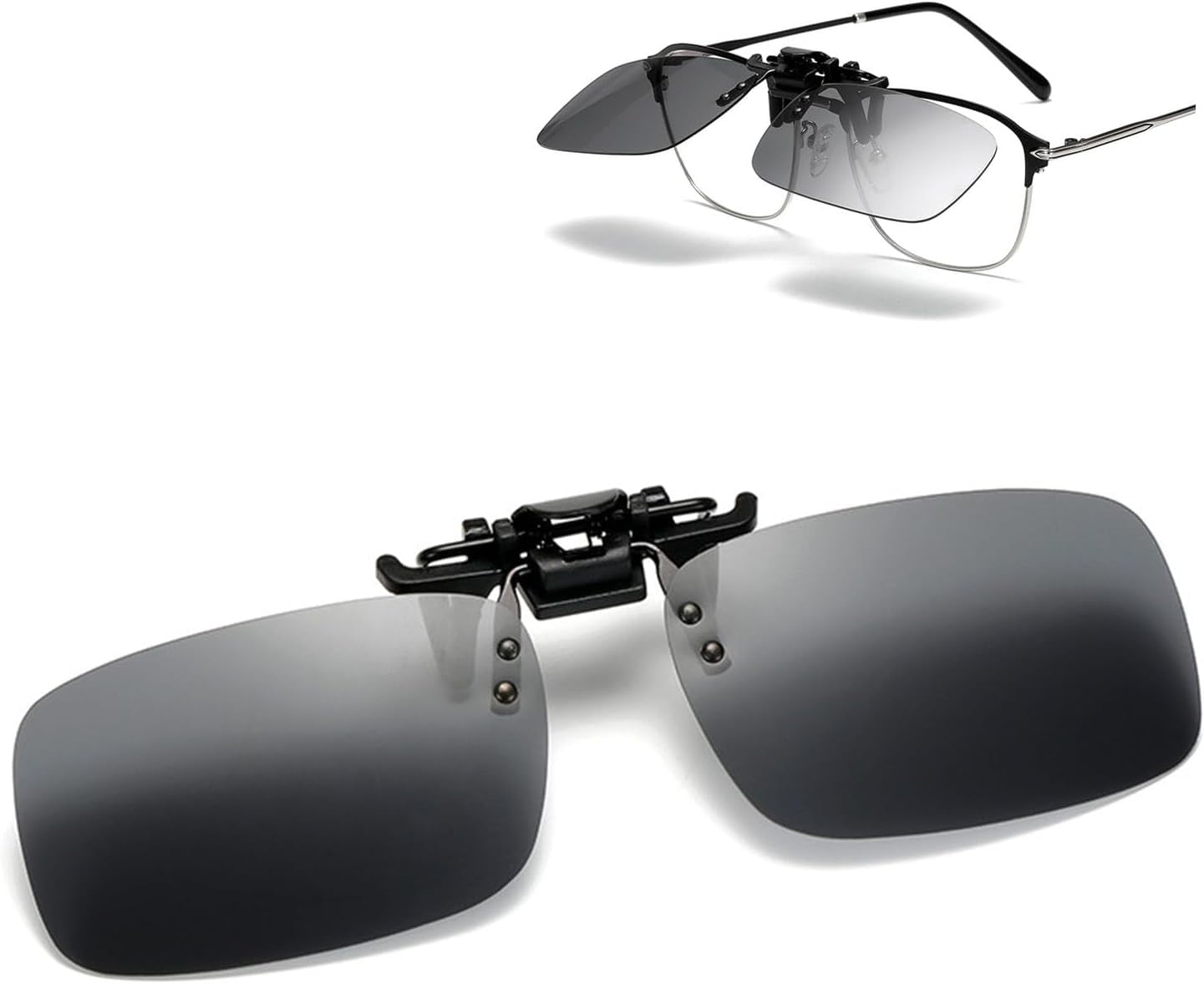 Polarized clip-on sunglasses, flip-up sunglasses for prescription ...