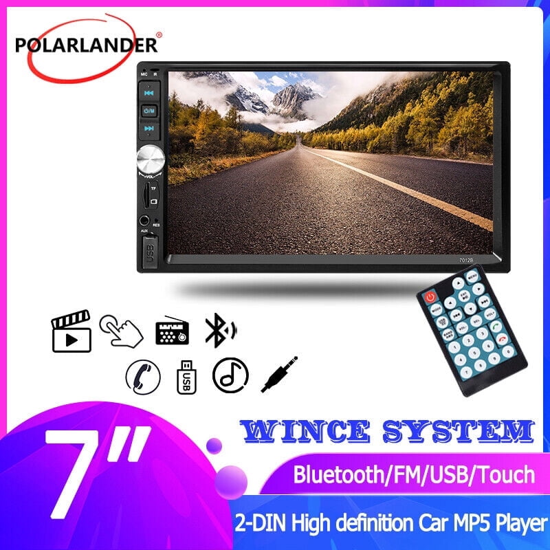 2 DIN 7 Inch Touch Screen Car Radio, Bluetooth HD Mirror Link, USB/TF ...
