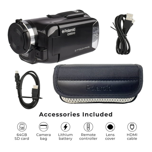 Polaroid 4K 18X Zoom Touch Screen Wi-Fi Camcorder - Walmart.com