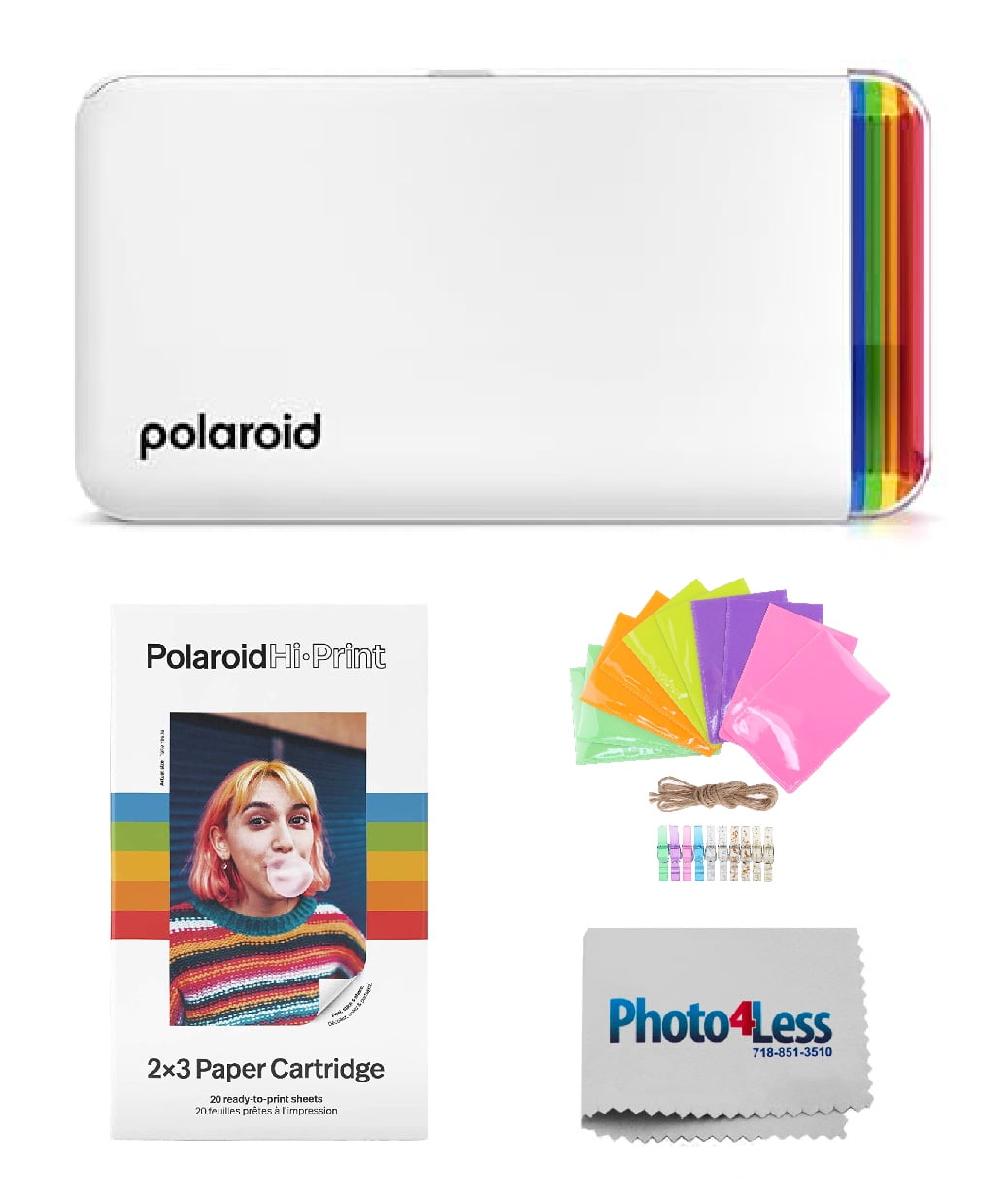 Polaroid Hi-Print - 2nd Generation Bluetooth Connected 2x3 Pocket Photo Dye-Sub Printer - White ...