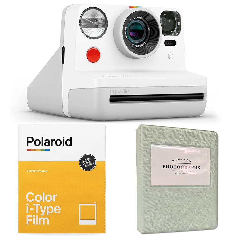 Polaroid NOW i-Type Camera - White | Color Film | Album | Cloth ...