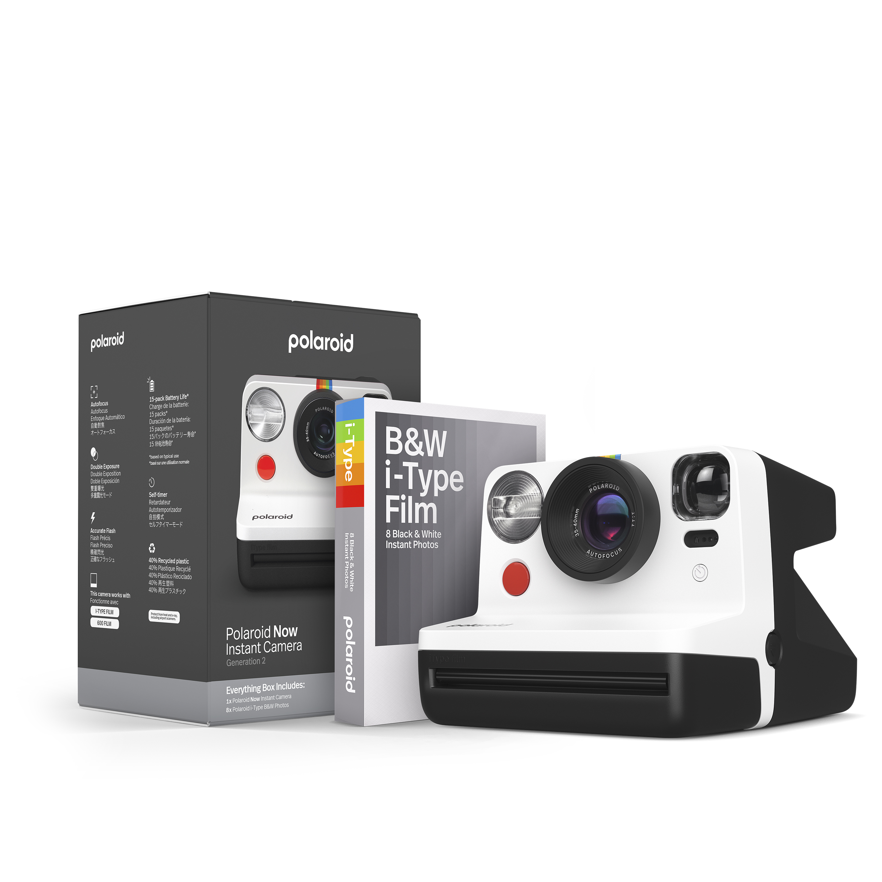 Polaroid NOW Instant Camera - Black - Walmart.com