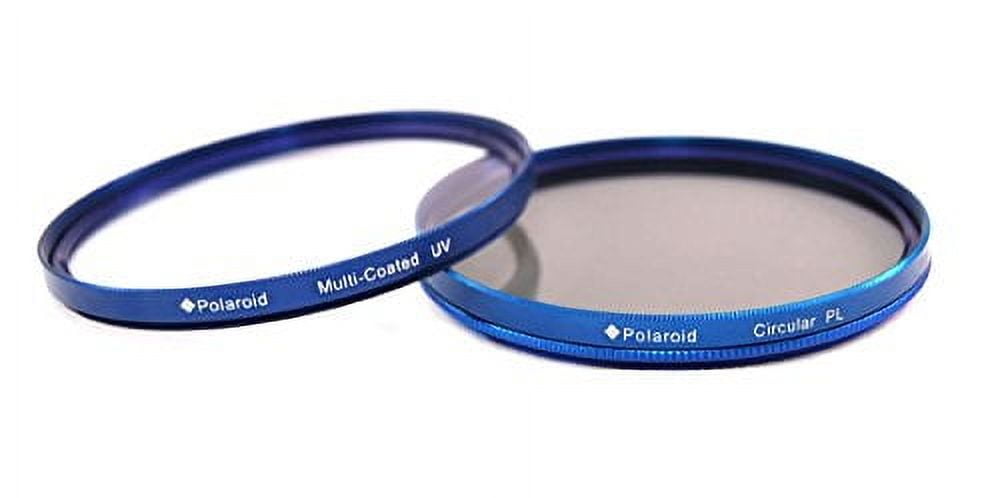 Polaroid Optics 72mm Multi-Coated Dual Filter Kit BLUE (MC UV, CPL ...