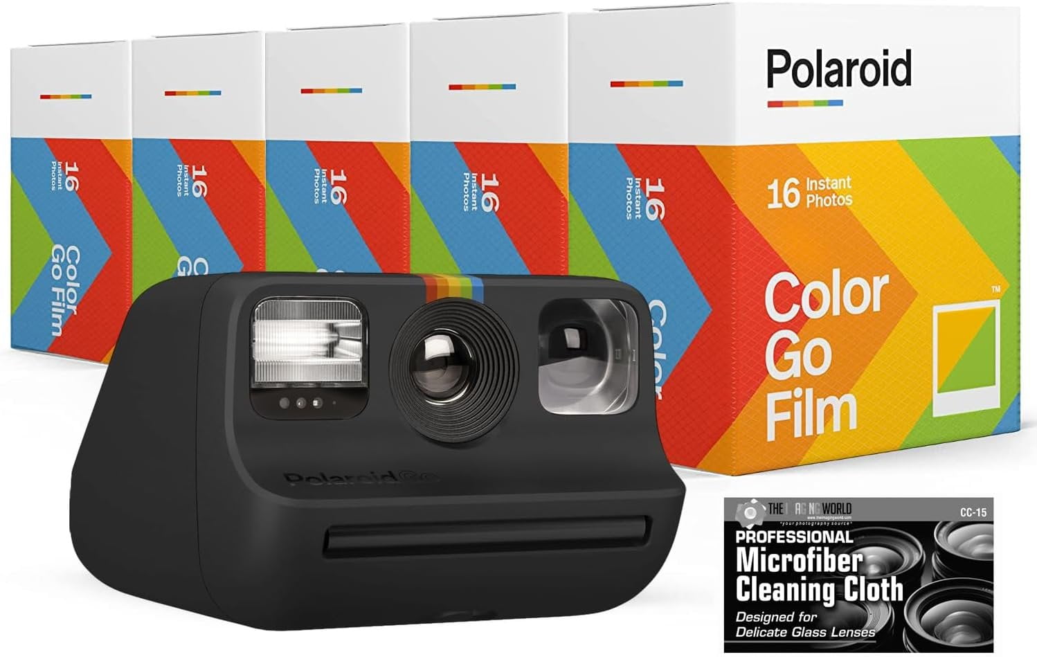 Polaroid Originals Bundle Go Instant Camera Black with 5 Double Packs ...