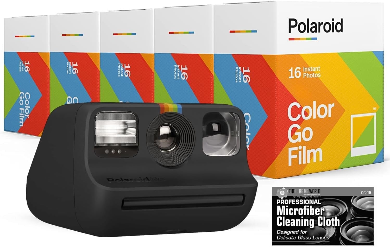 Polaroid Originals Bundle Go Instant Camera Black with 5 Double Packs ...