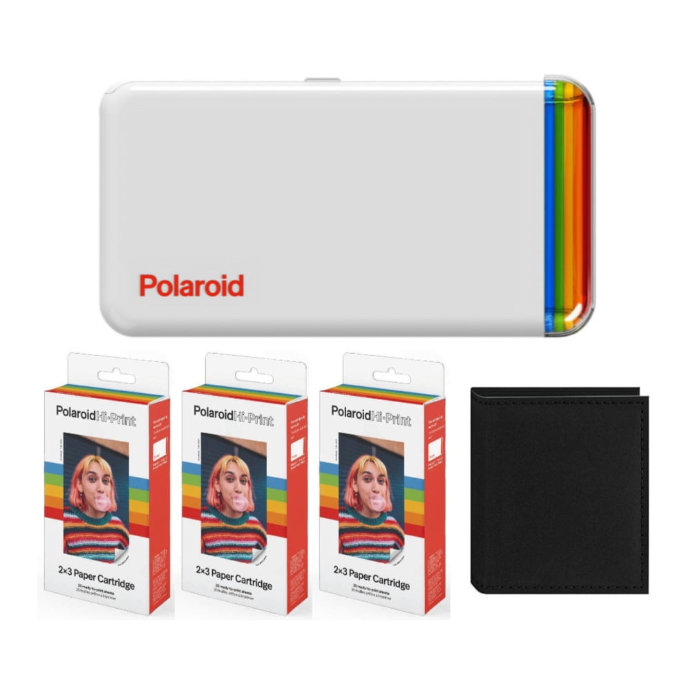 Polaroid Originals Hi-Print 2x3 Inch Pocket Printer with 3 Back Paper ...